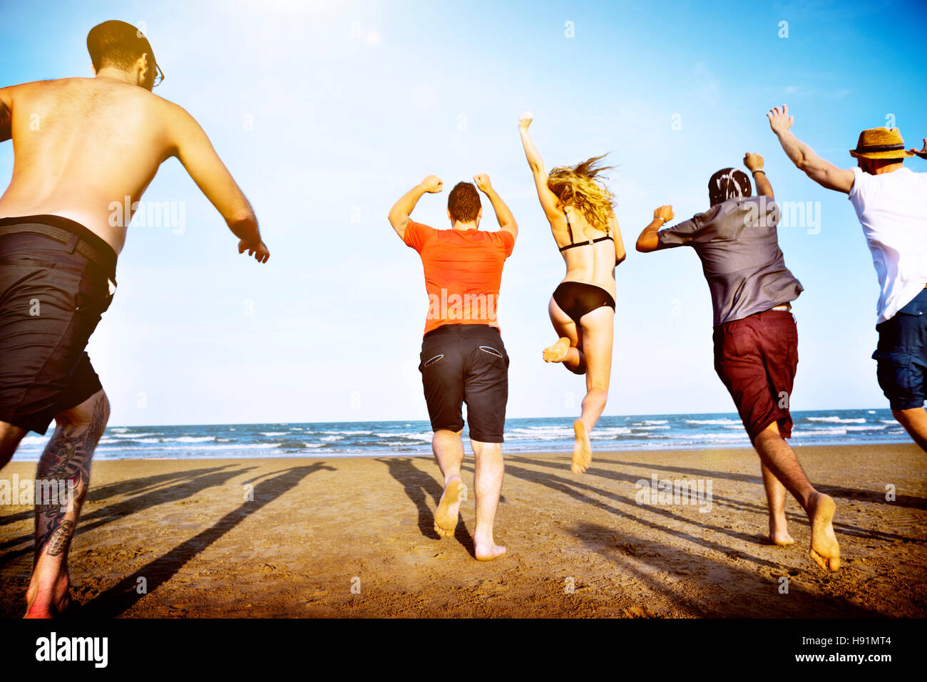 Summer Togetherness Friendship Beach Vacation Concept Stock Photo - Alamy