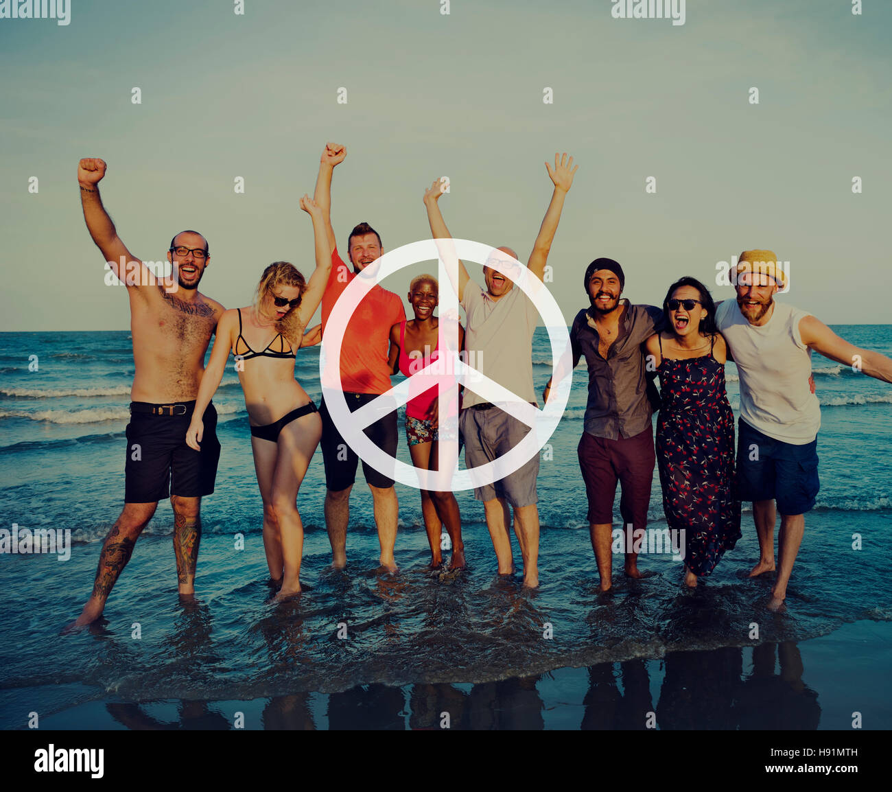 Peaceful Liberty Protest Symbol Gradient Concept Stock Photo - Alamy