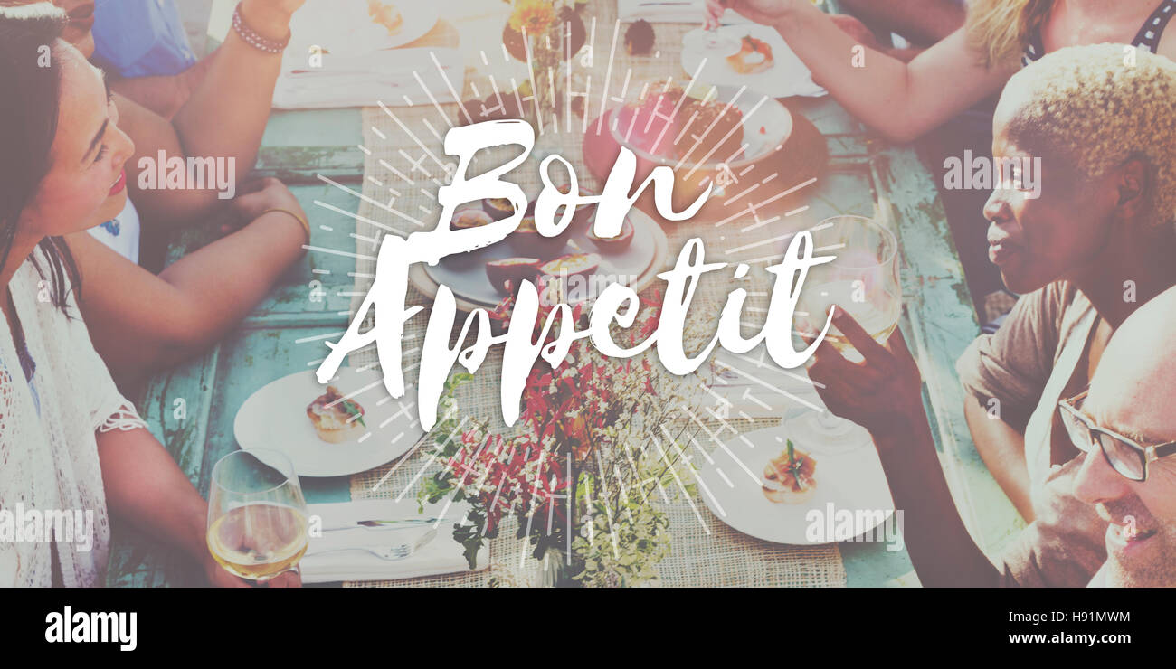 Bon Appetit Food Delicious Meal Concept Stock Photo - Alamy