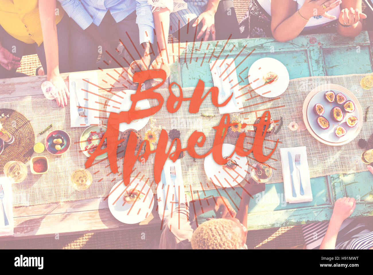 Bon Appetit Food Delicious Meal Concept Stock Photo - Alamy