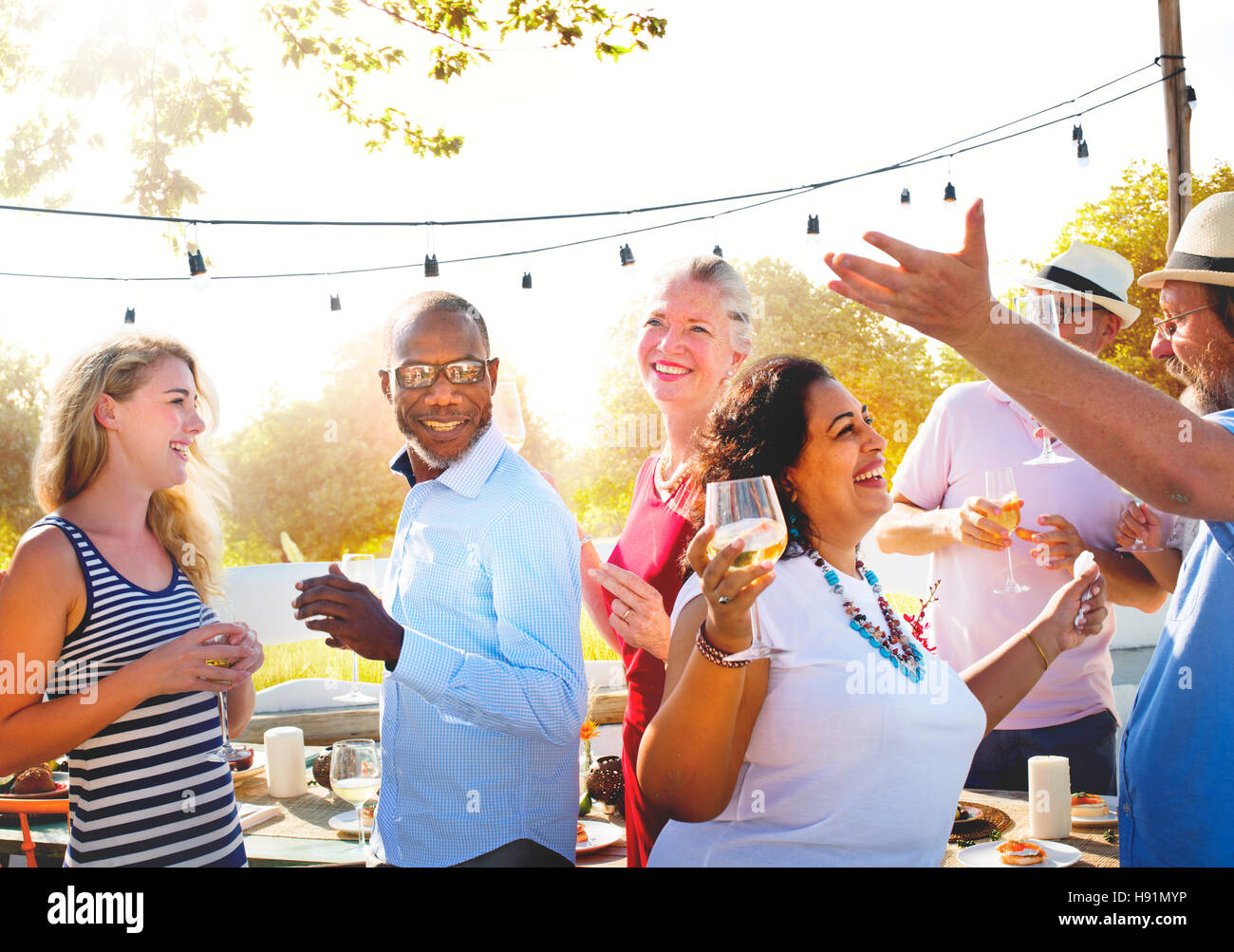 Diverse People Group Party Celebration Concept Stock Photo - Alamy