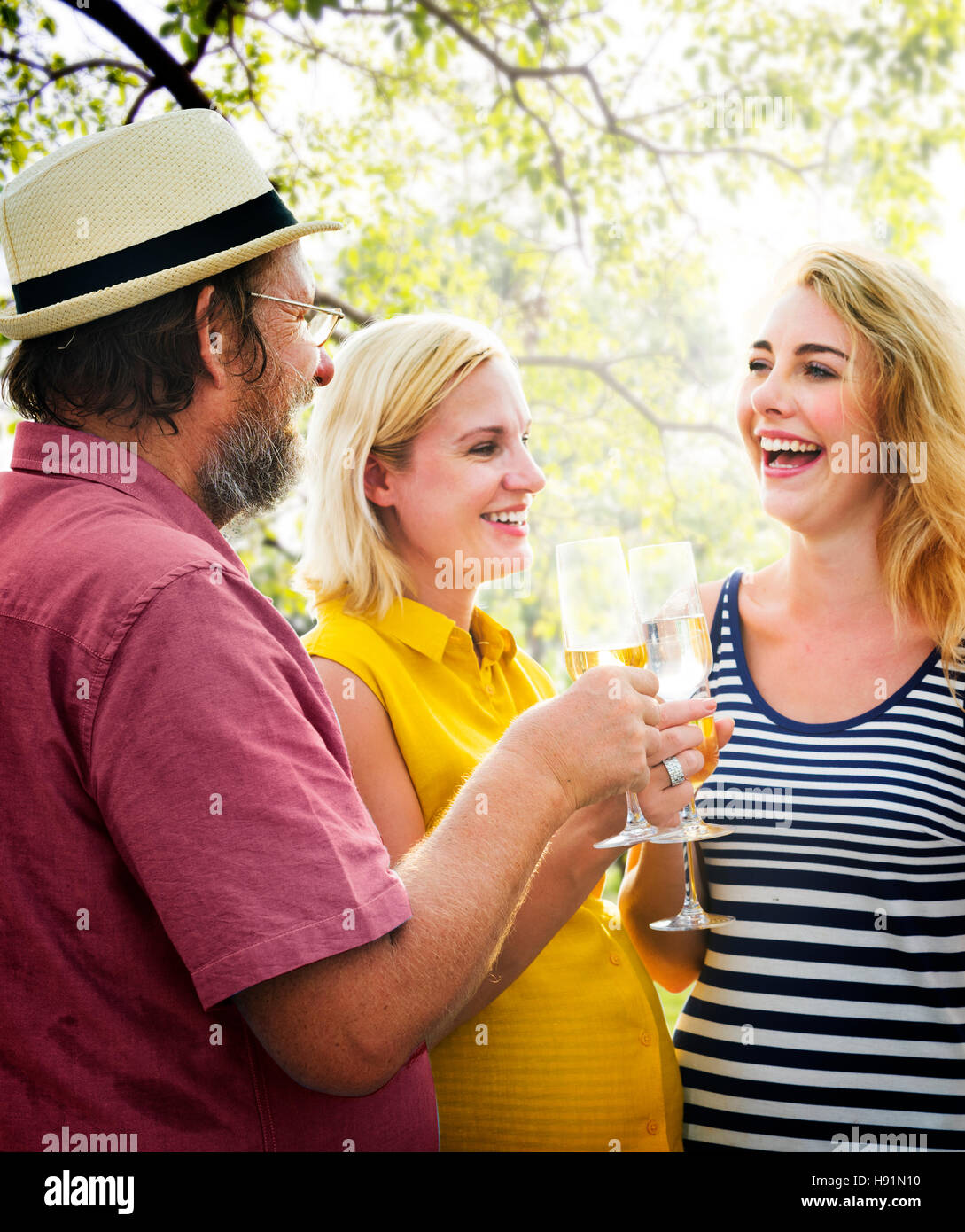 Diverse People Outdoors Hanging out Concept Stock Photo - Alamy