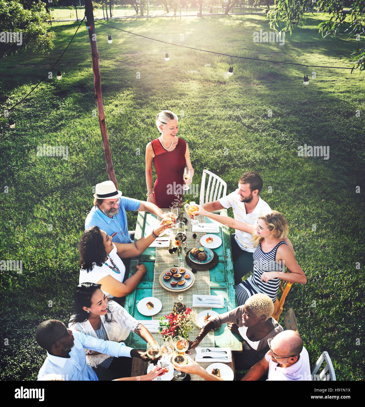 Diverse People Party Togetherness Friendship Concept Stock Photo - Alamy