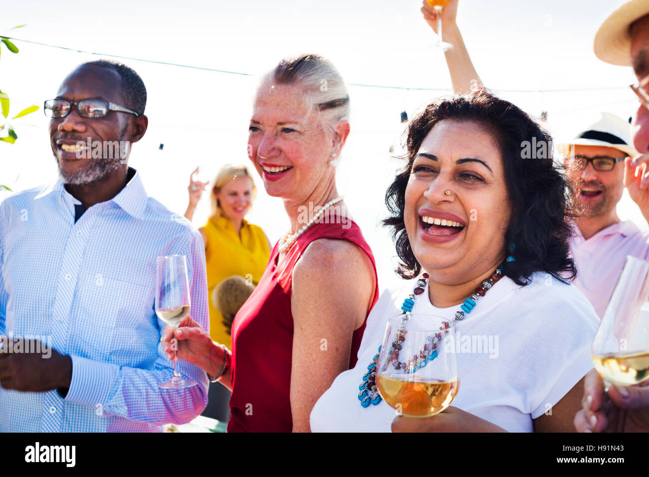 Group Of People Party Concept Stock Photo - Alamy