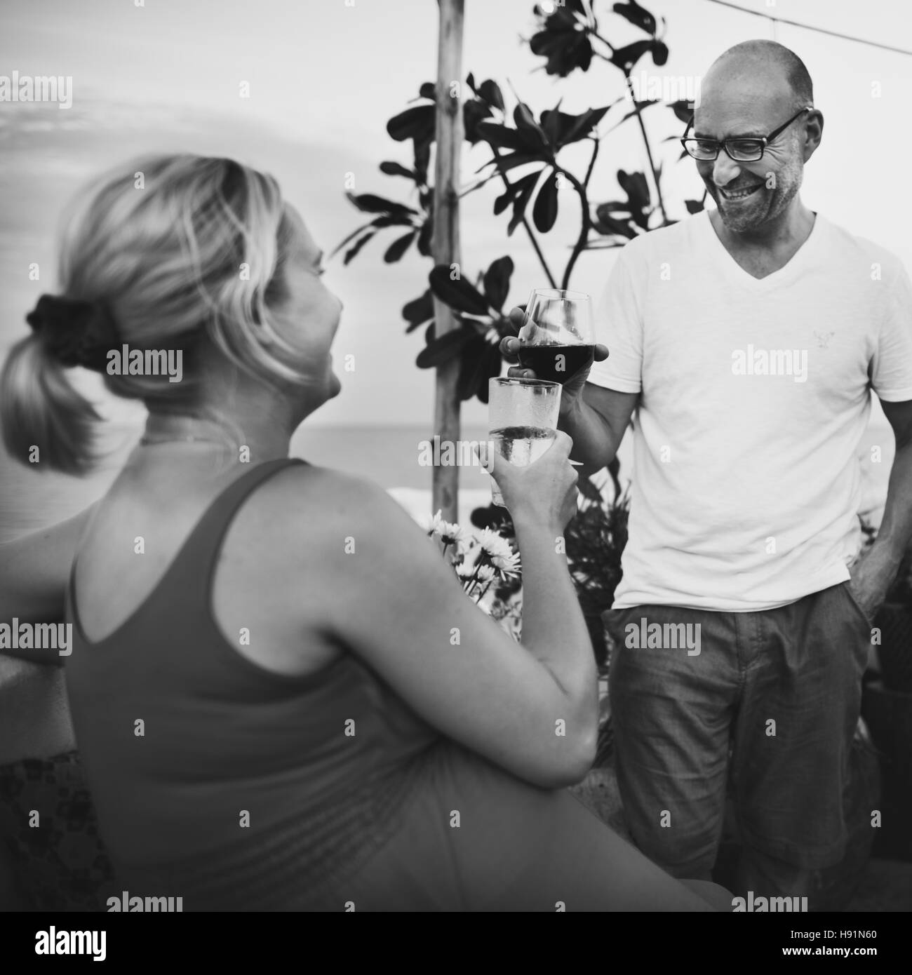 Together night Black and White Stock Photos & Images - Alamy