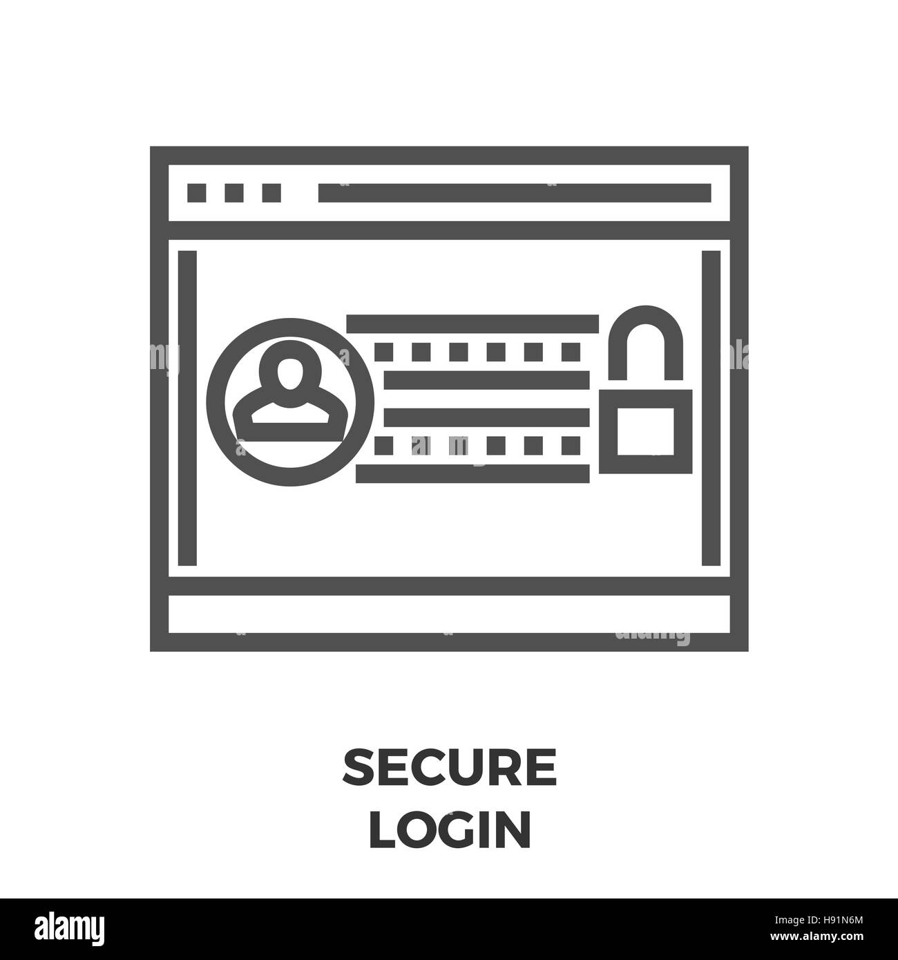 Login pictogram hi-res stock photography and images - Alamy