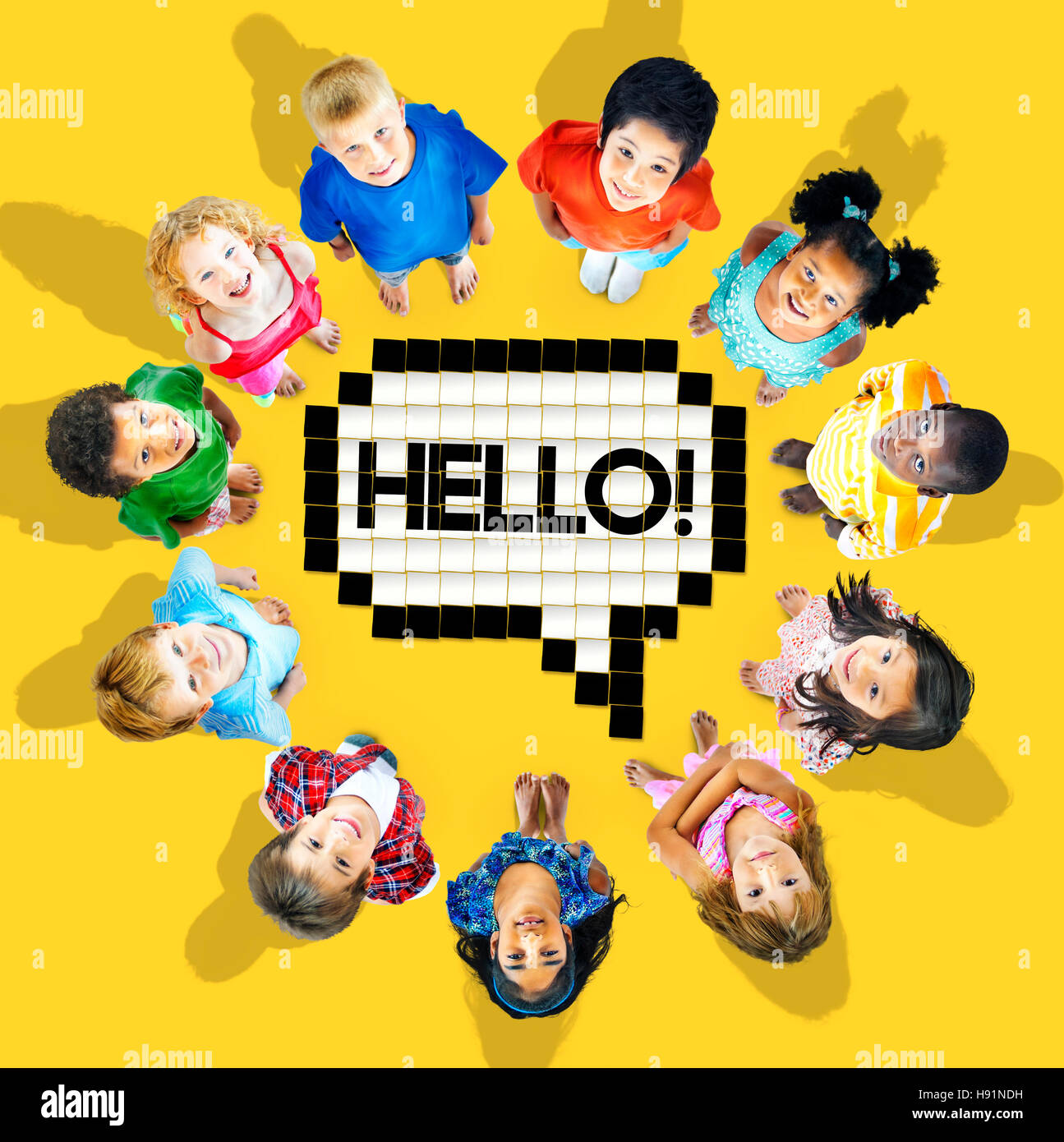 Hello Speech Bubble Technology Graphic Concept Stock Photo - Alamy