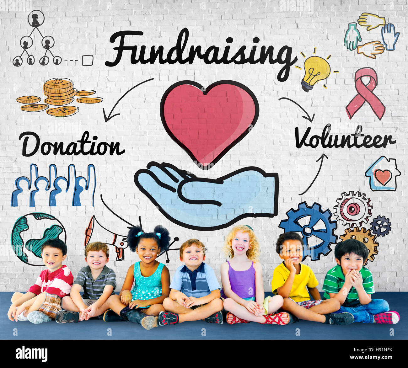 Fundraising Donation Heart Charity Welfare Concept Stock Photo - Alamy