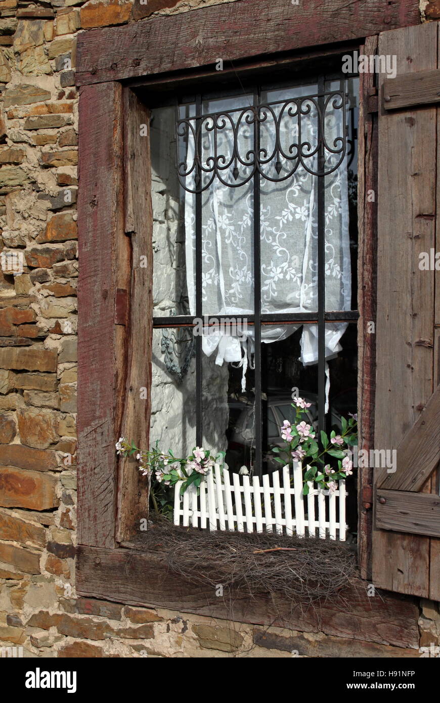 Old wooden window Stock Photo - Alamy