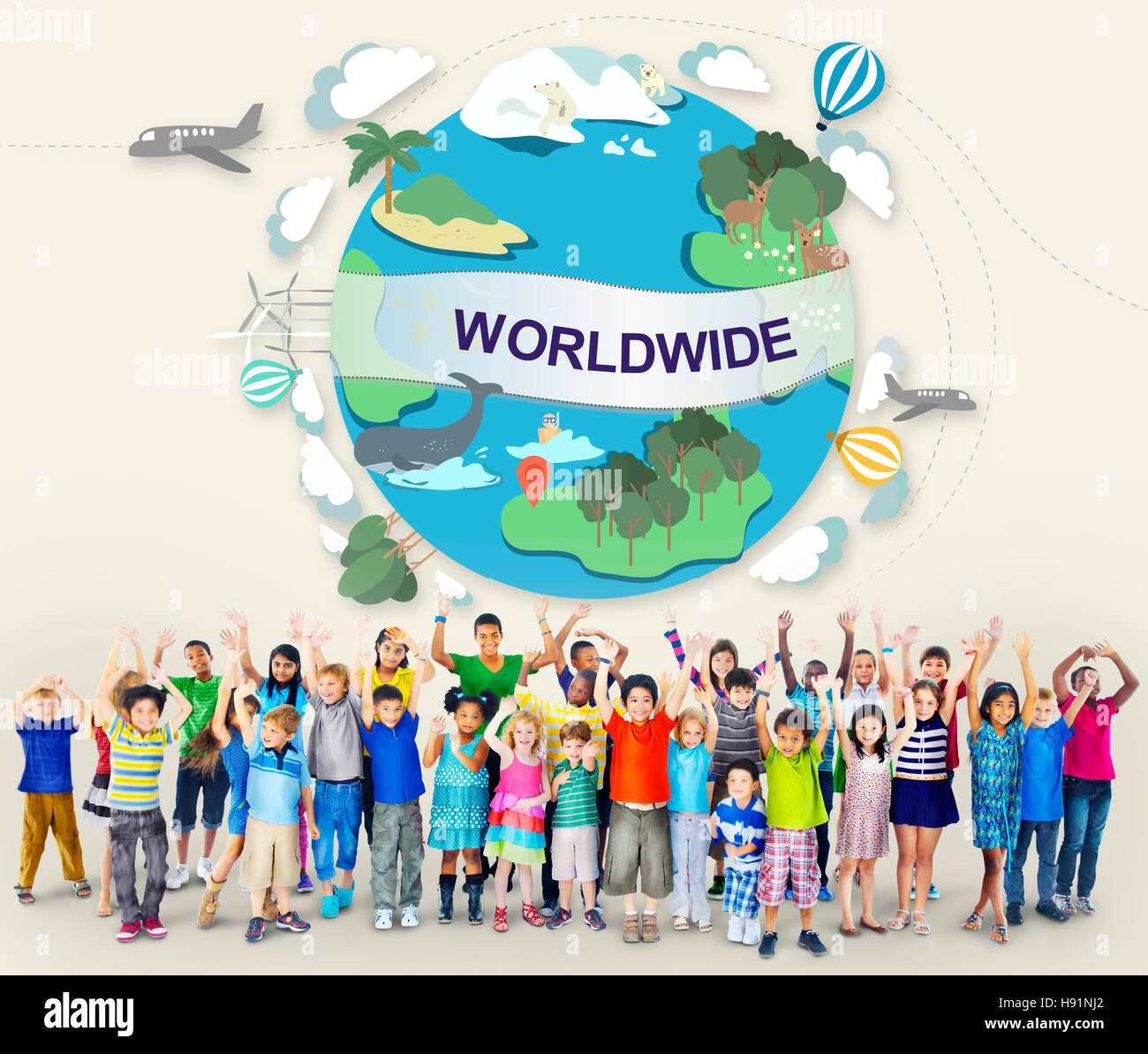 World Worldwide Society Global Community Connection Concept Stock Photo ...