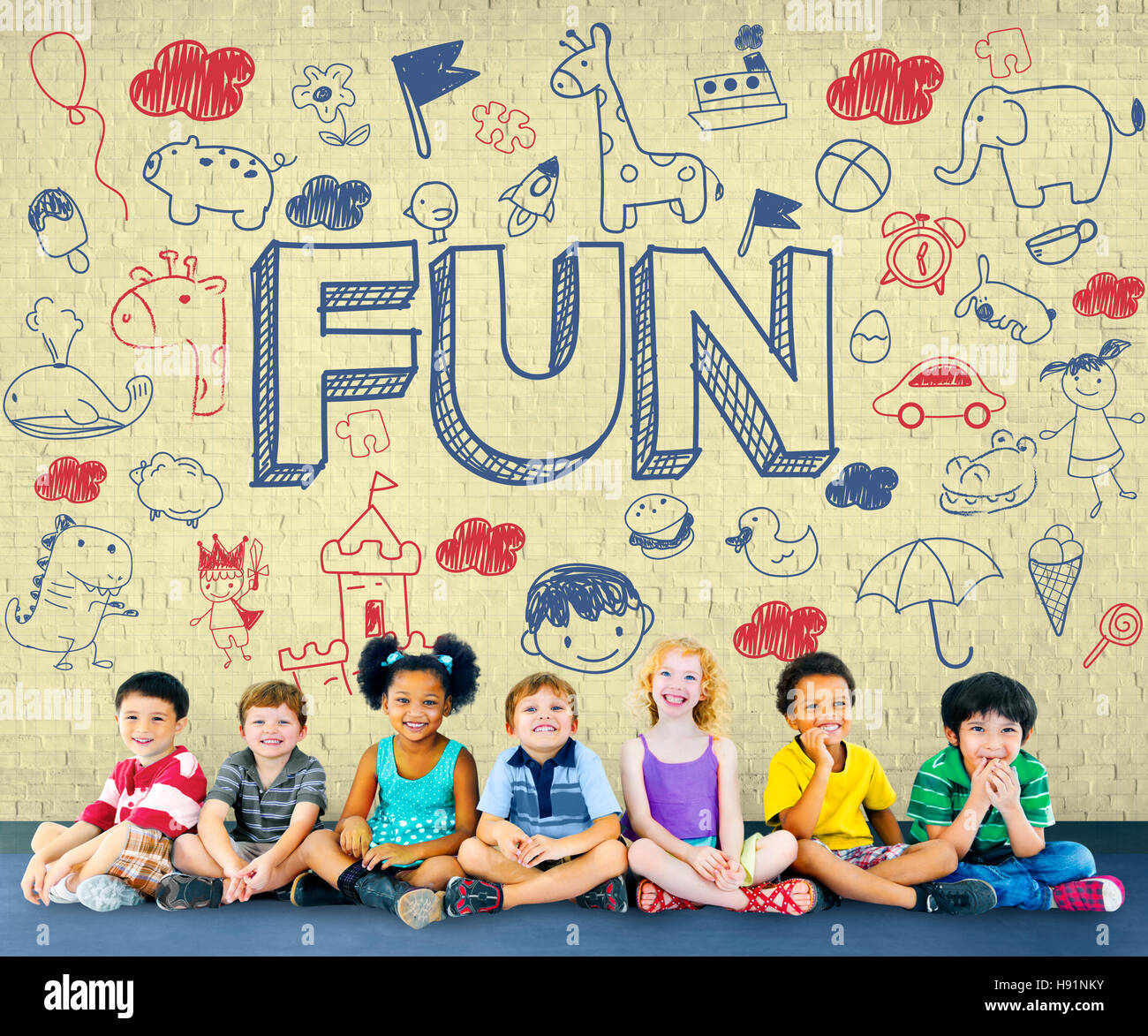 Kids Children Joy Happy Child Concept Stock Photo - Alamy