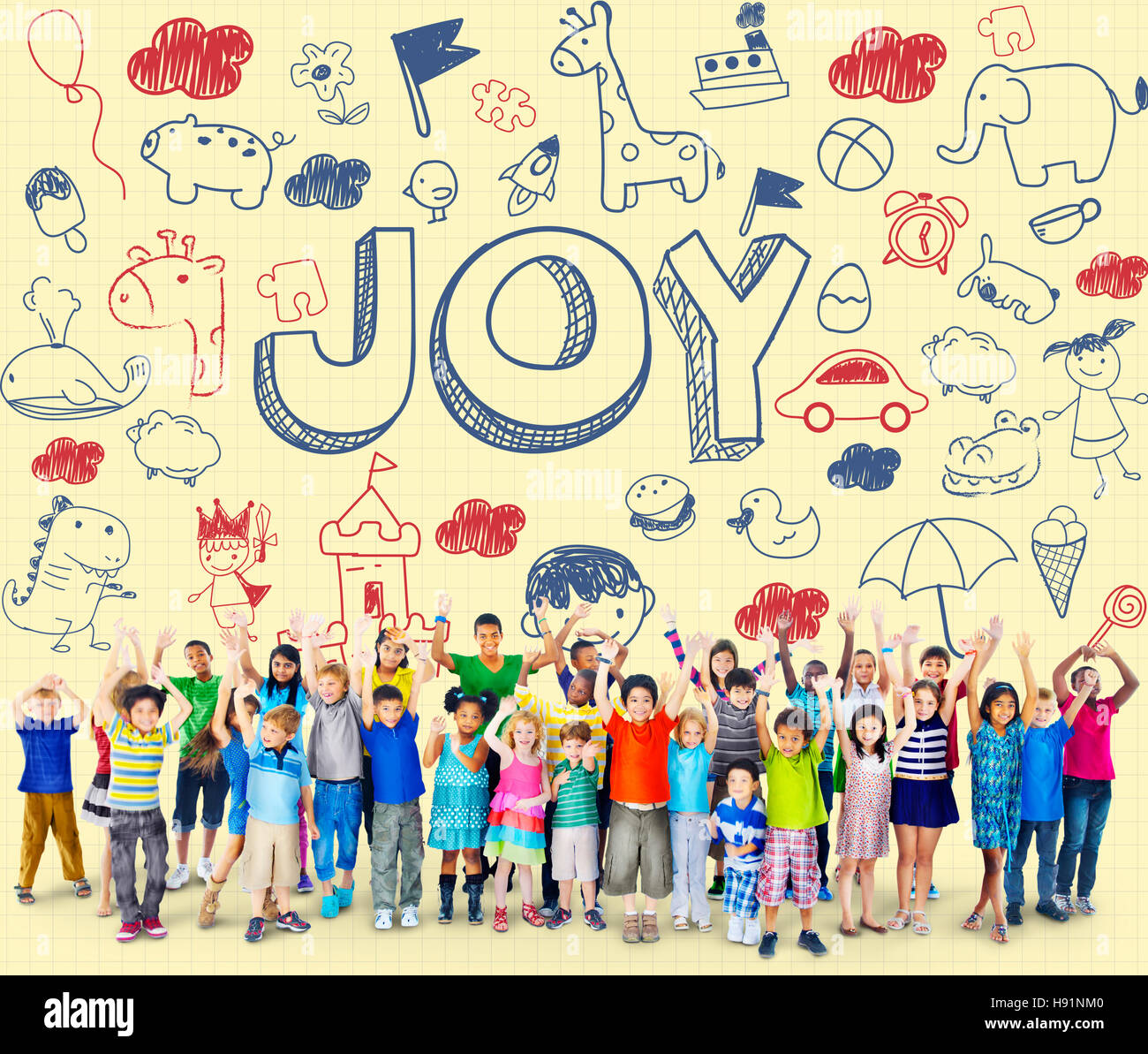 Kids Children Joy Happy Child Concept Stock Photo - Alamy