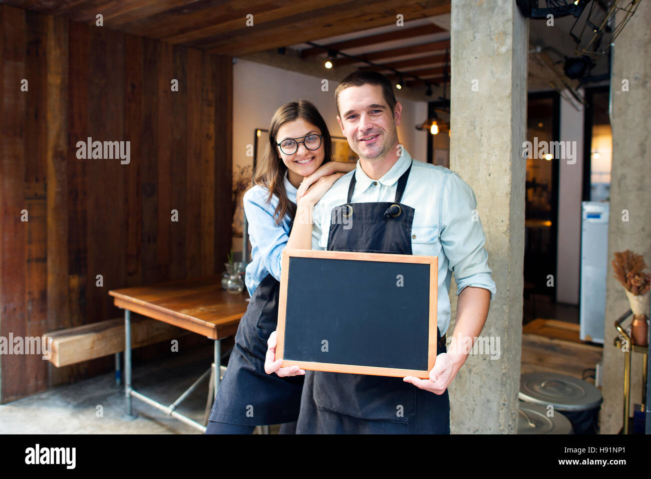 Coffee Shop Cafe Restaurant Blackboard Opening Concept Stock Photo - Alamy
