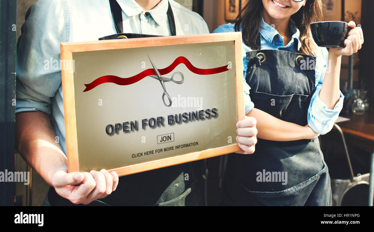 New Business Ribbon Cutting Celebration Event Concept Stock Photo - Alamy