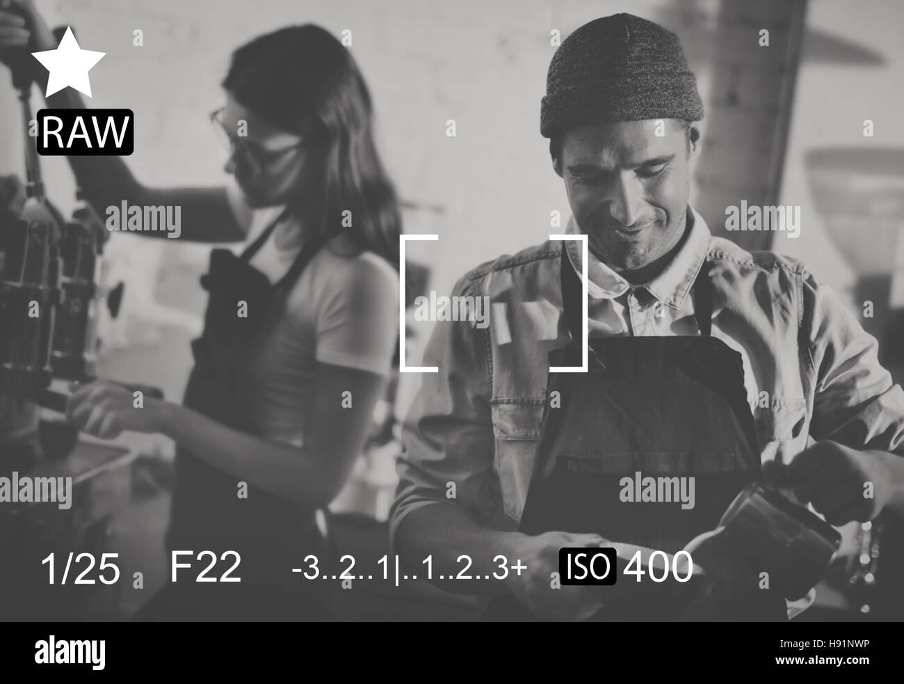 Photography Frame Portrait Focus Copy Space Concept Stock Photo - Alamy