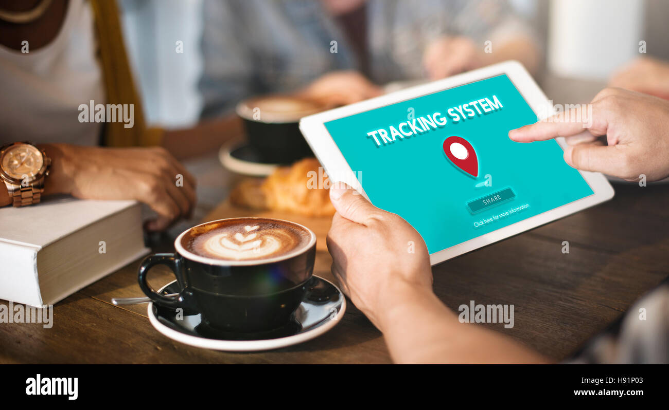 Route Map Navigation Track Places Concept Stock Photo - Alamy