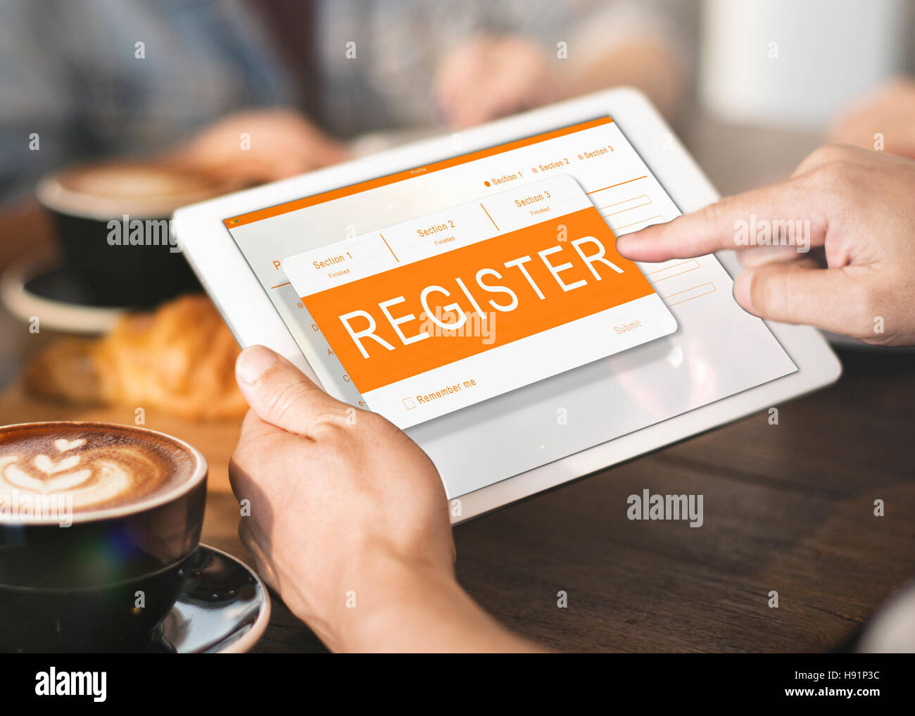 Online Application Registration Form Graphics Concept Stock Photo - Alamy