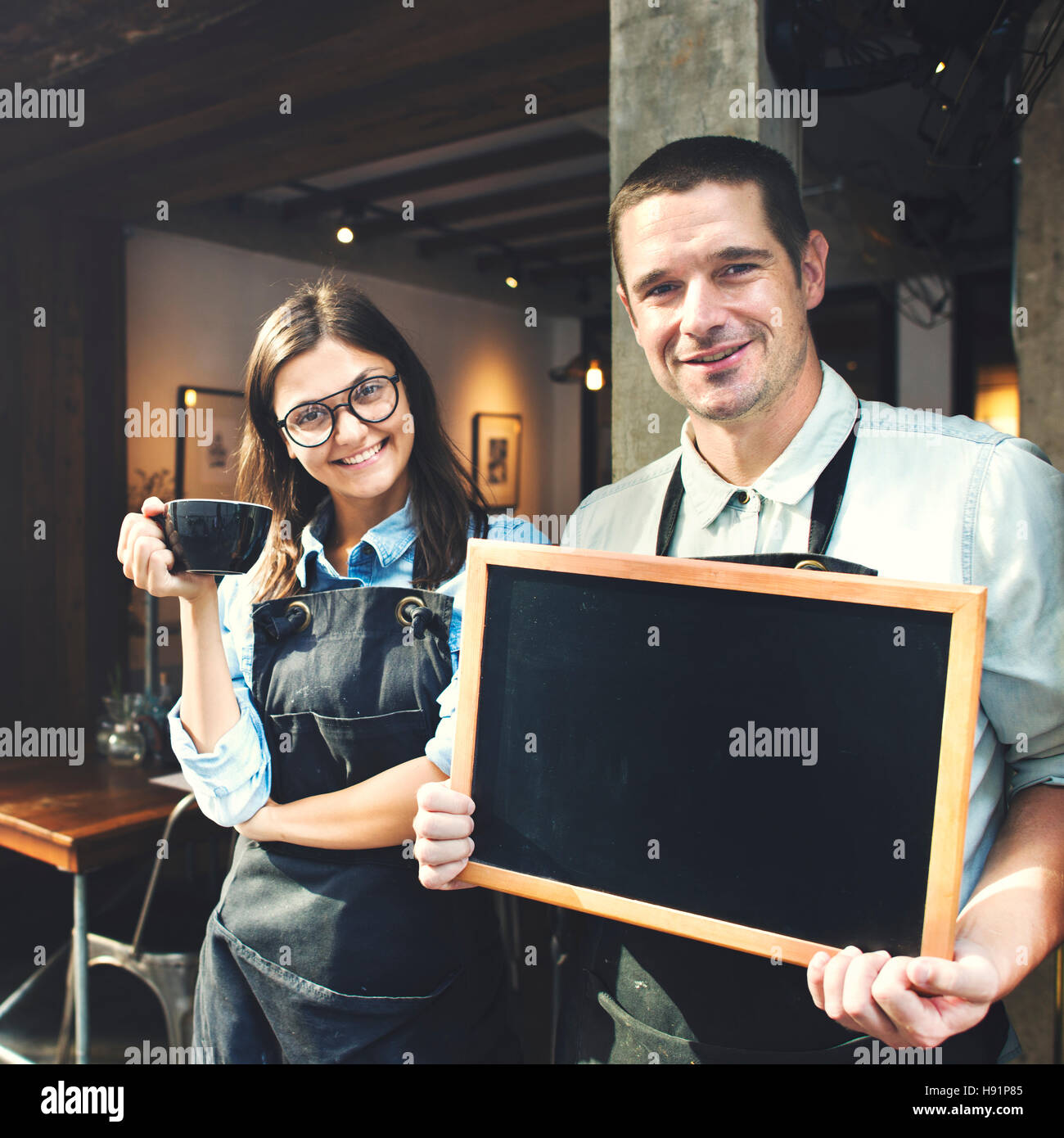 Barista Staff Working Coffee Shop Concept Stock Photo - Alamy