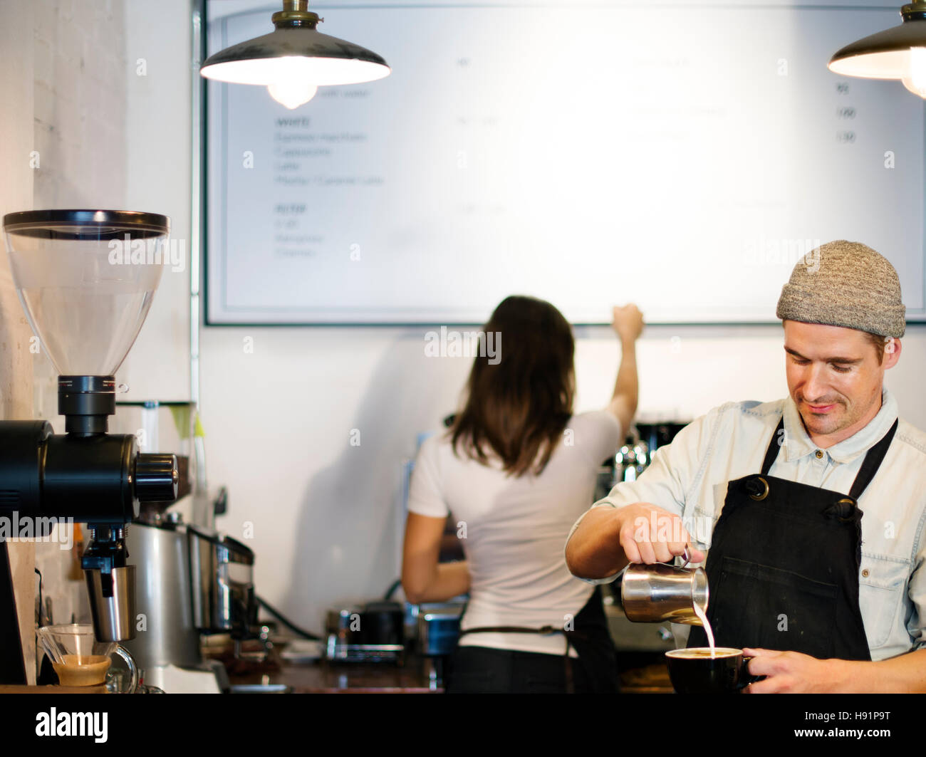 Coffee Shop Staff Employee Work Concept Stock Photo - Alamy