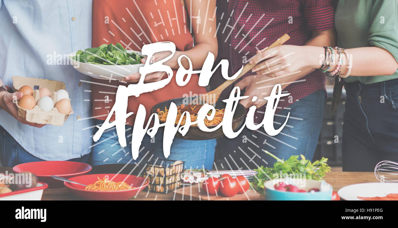 Bon Appetit Food Delicious Meal Concept Stock Photo - Alamy