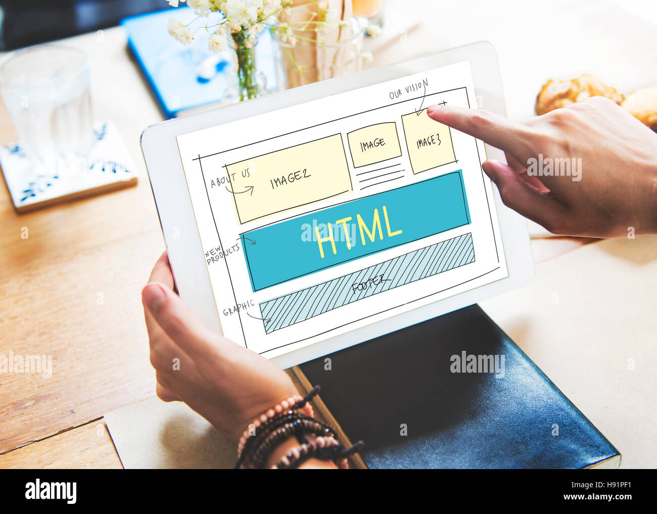 Design HTML Web Design Template Concept Stock Photo - Alamy