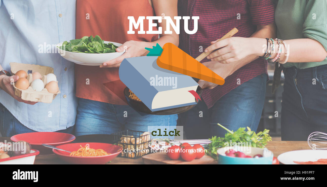 Menu Cooking Meal Ingredients Preparing Concept Stock Photo - Alamy