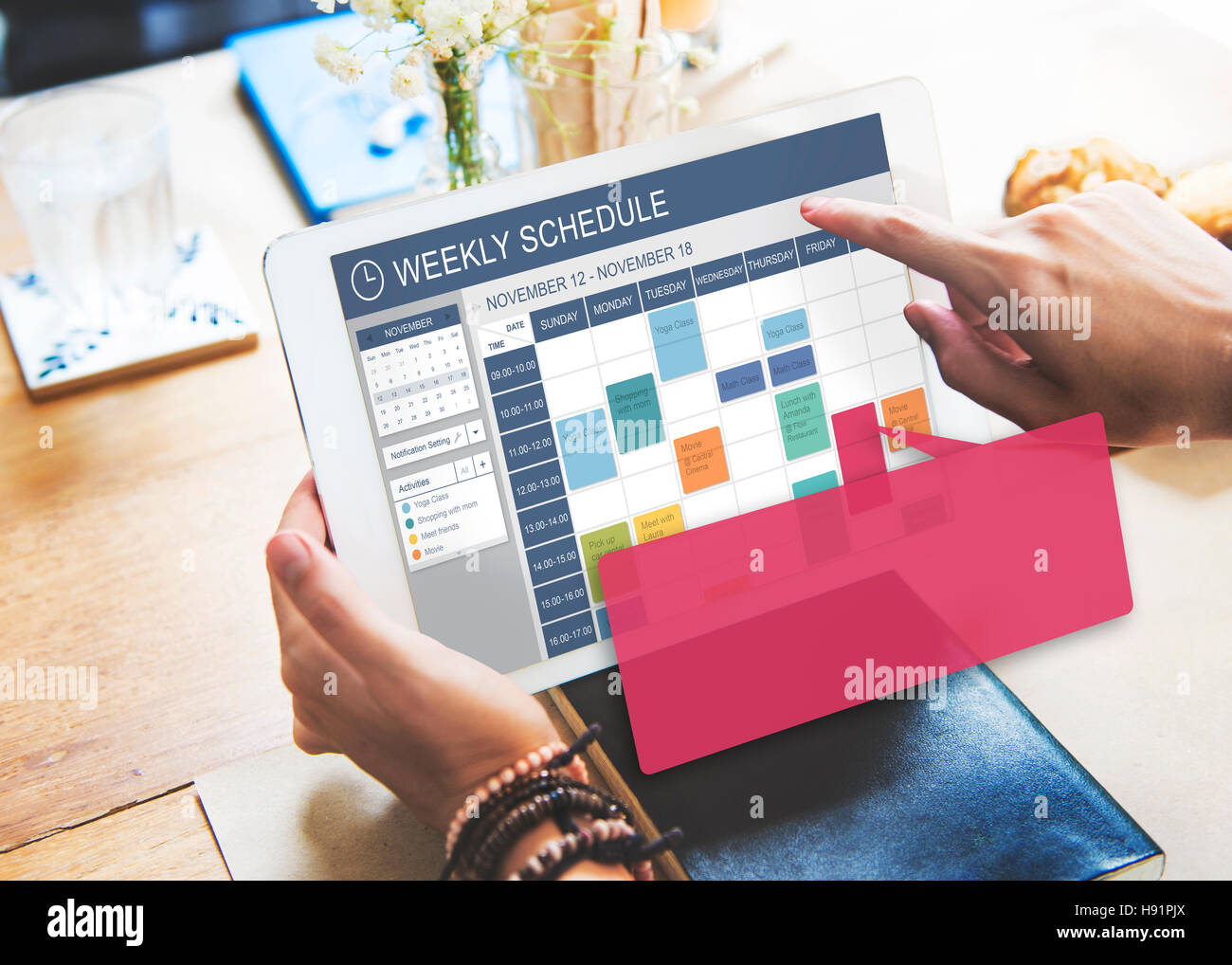 Weekly Schedule Event Appointment Organizer Concept Stock Photo - Alamy