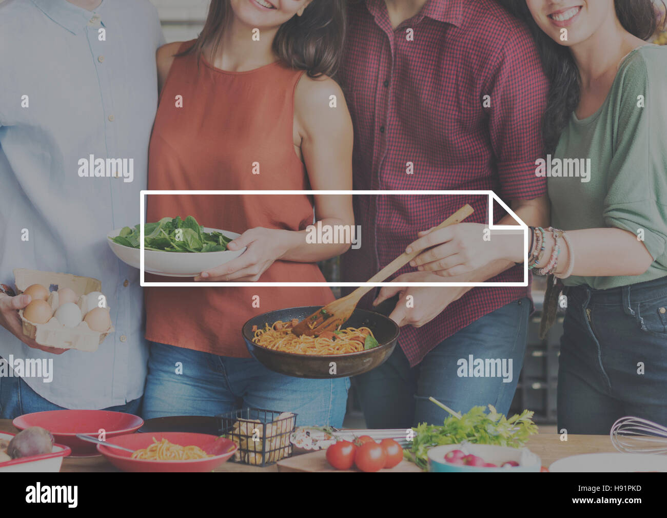 Friends Friendship Fun Dinner Concept Stock Photo - Alamy