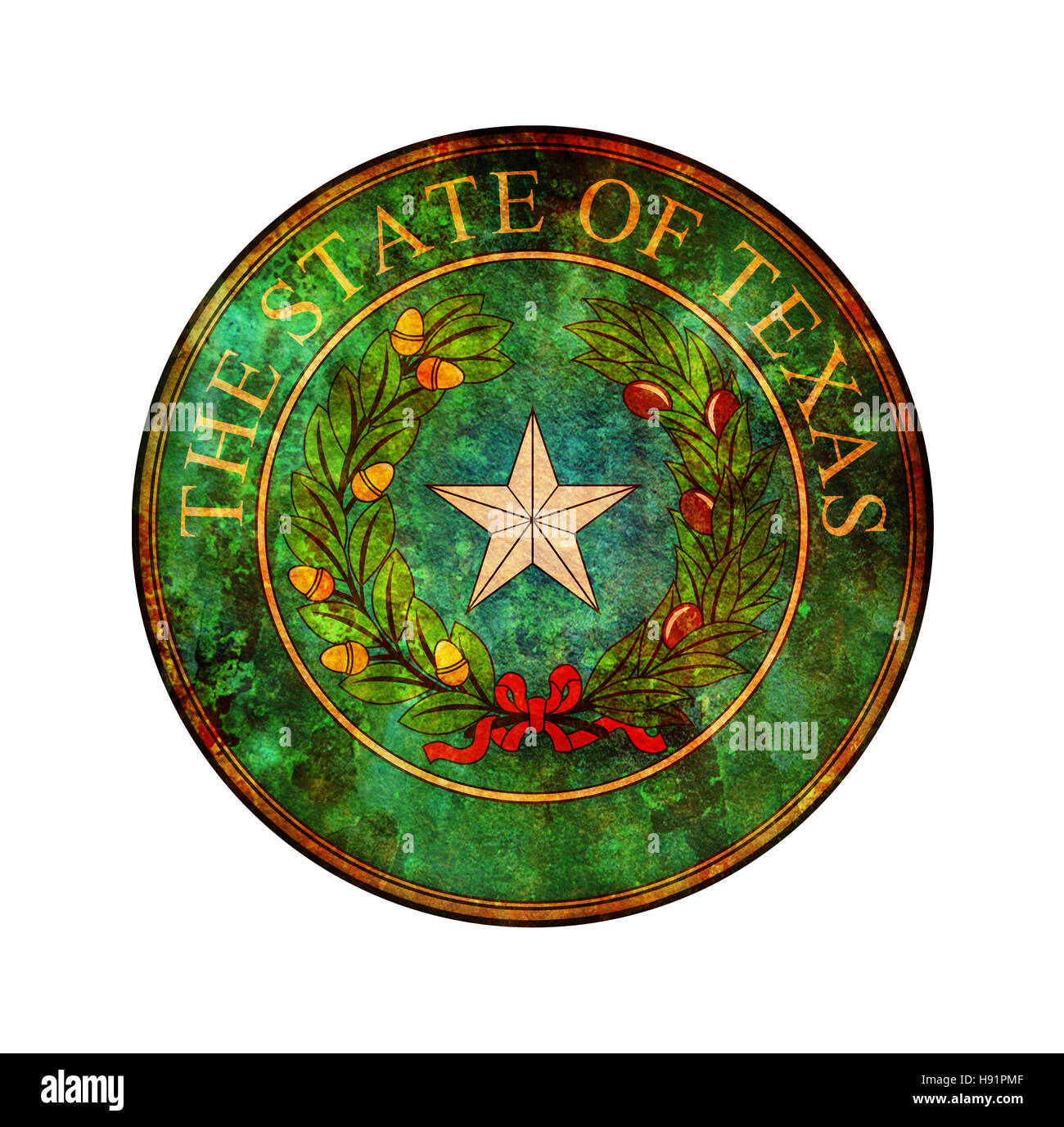 old vintage isolated over white symbol of texas Stock Photo - Alamy