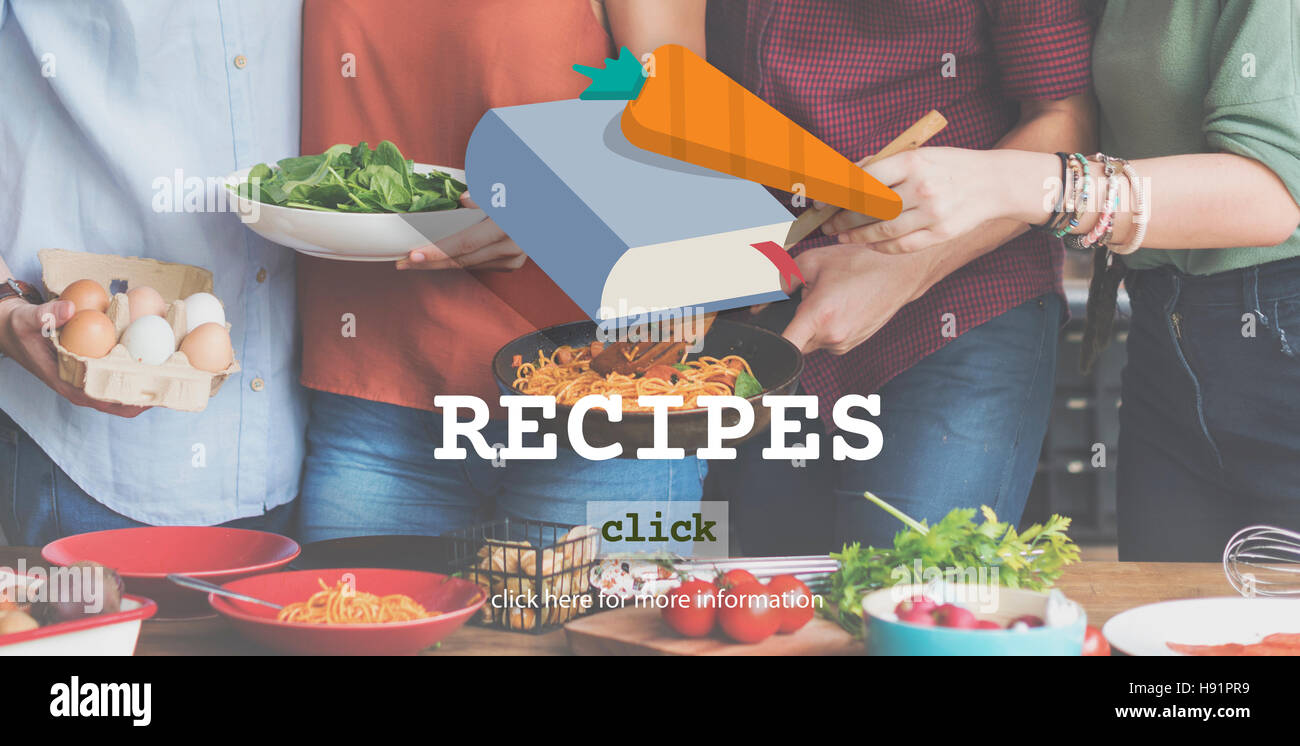 Recipes Food Menu Cafe Restaurant Concept Stock Photo - Alamy