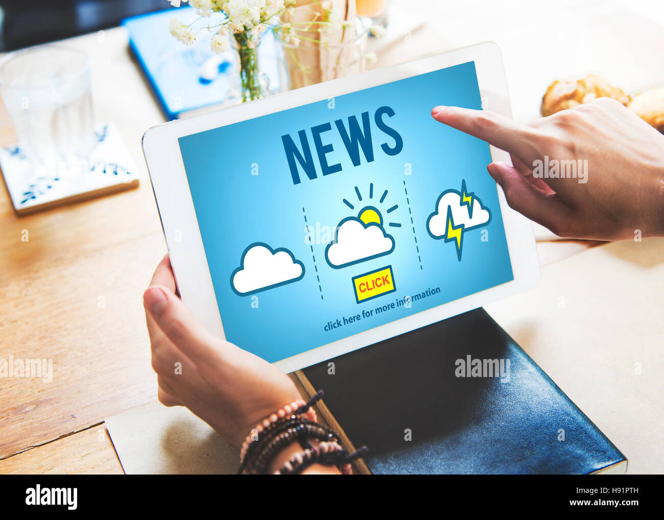 News Announcement Broadcast Report Media Concept Stock Photo - Alamy