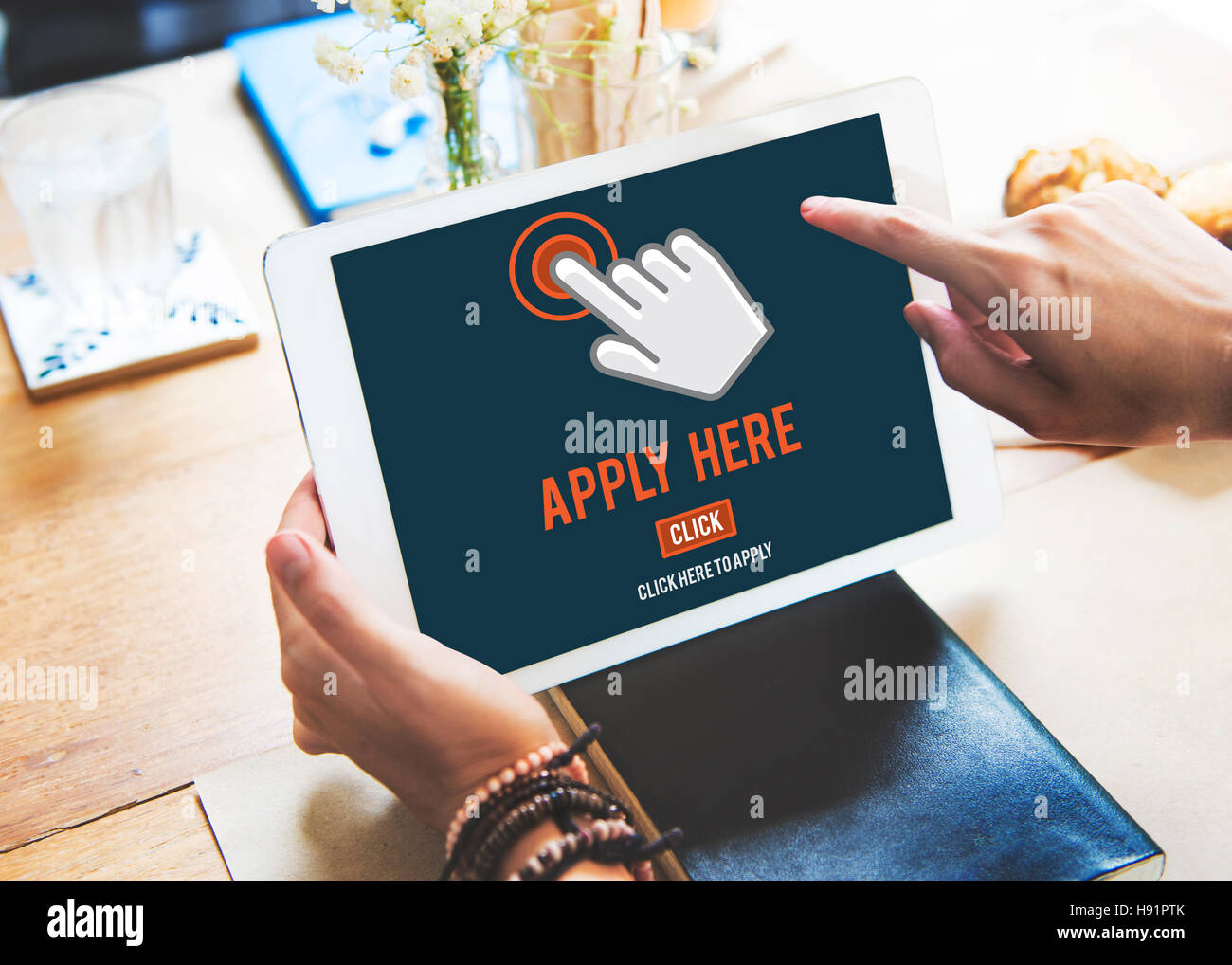 Apply Here Apply Online Job Concept Stock Photo - Alamy