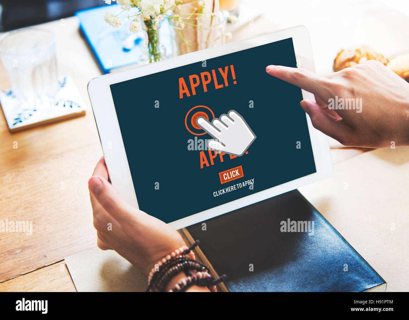 Apply Here Apply Online Job Concept Stock Photo - Alamy
