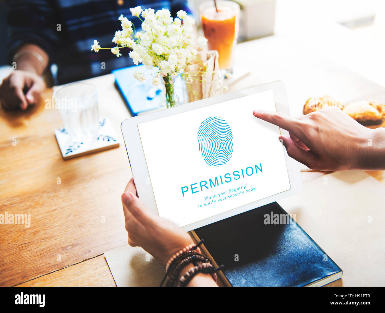 Fingerprint Password Biometrics Technology Concept Stock Photo - Alamy