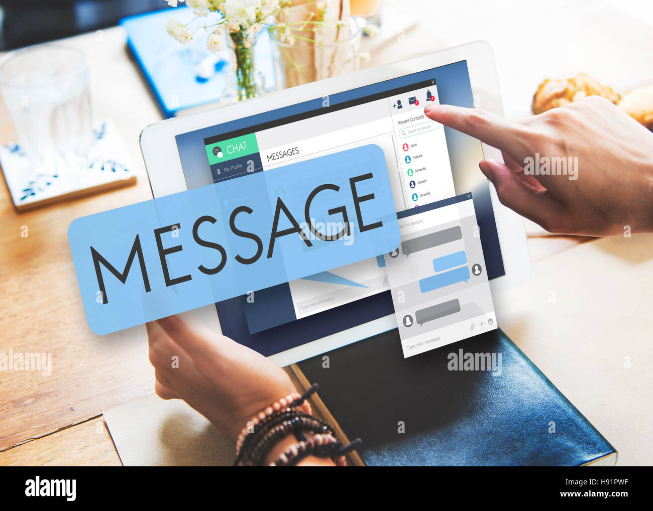 Online Message Email Digital Chatting Concept Stock Photo - Alamy
