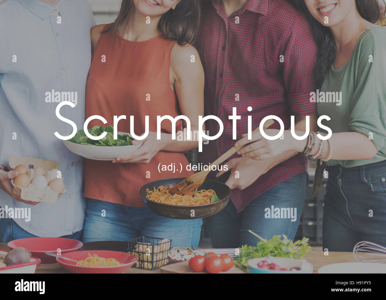 Scrumptious Delicious Appetizing Food Graphic Concept Stock Photo - Alamy