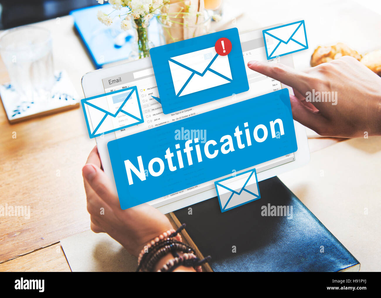 Notification Alert Digital Icon Internet Network Concept Stock Photo ...
