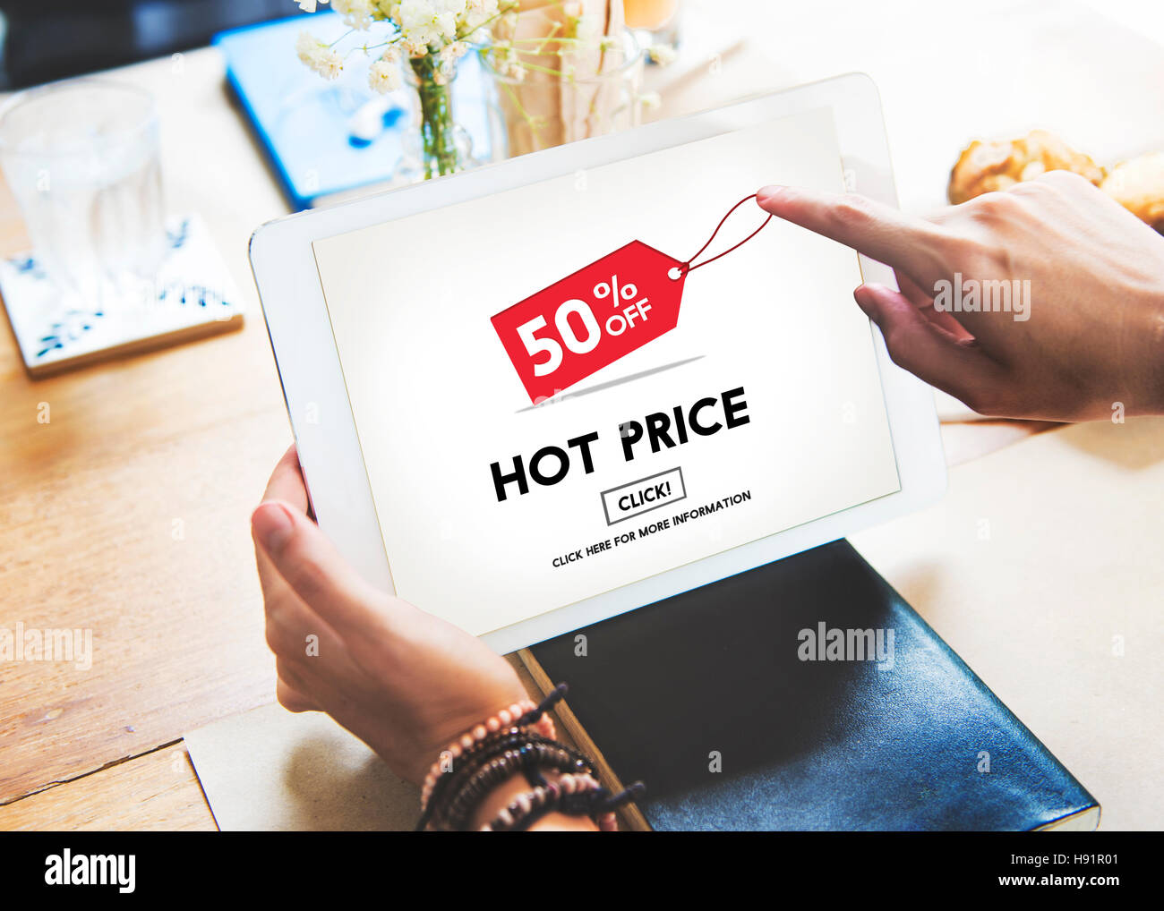 Hot Price Big Sale Deduction Advertisement Retail Concept Stock Photo ...