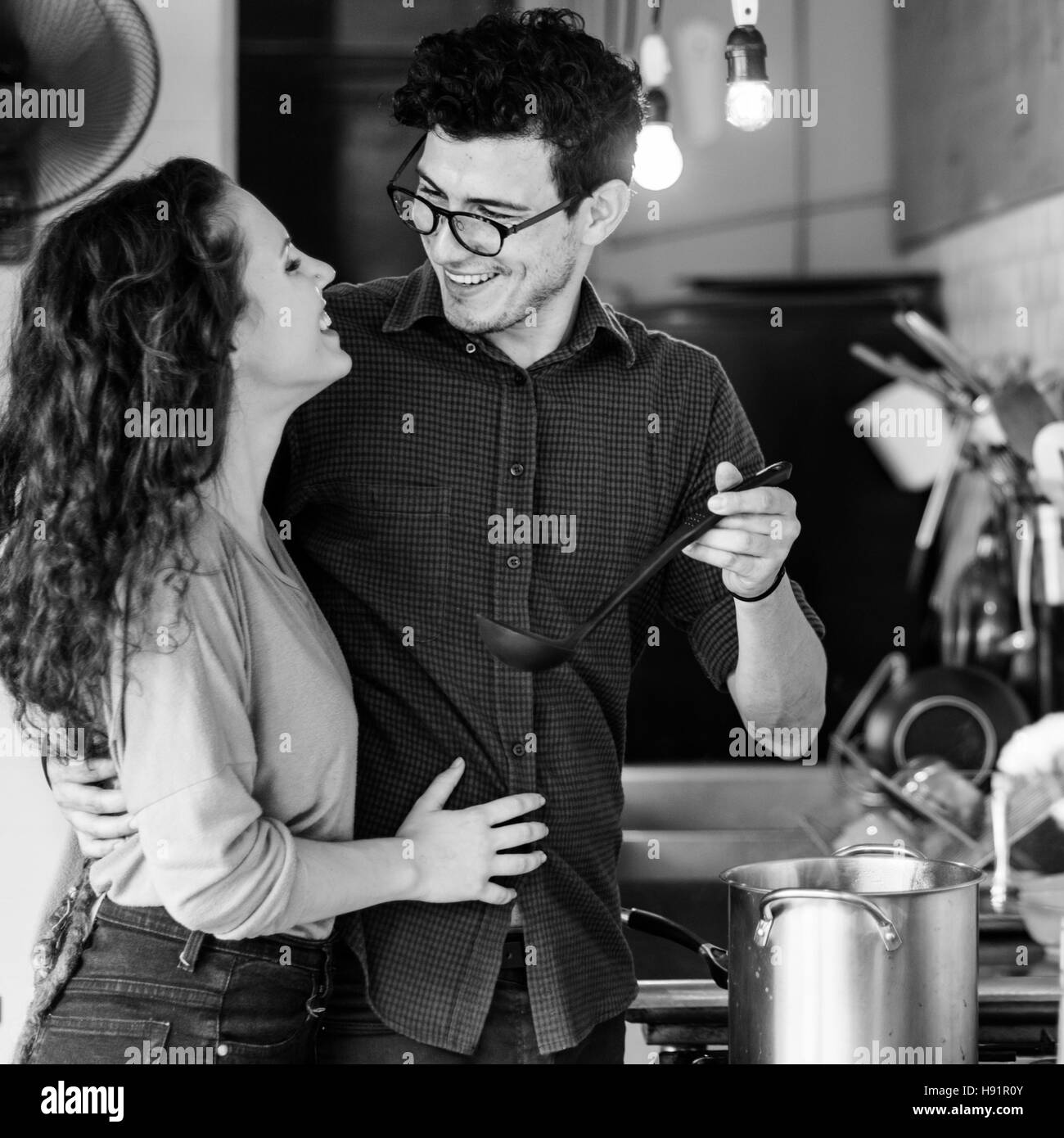 Couple Cooking Hobby Liefstyle Concept Stock Photo - Alamy