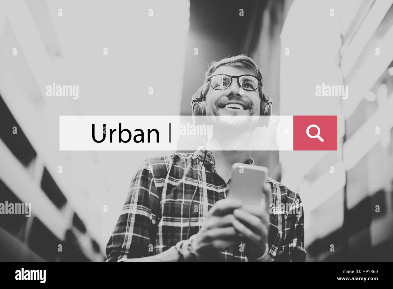 Urban City Center Commerce Community Town Concept Stock Photo - Alamy