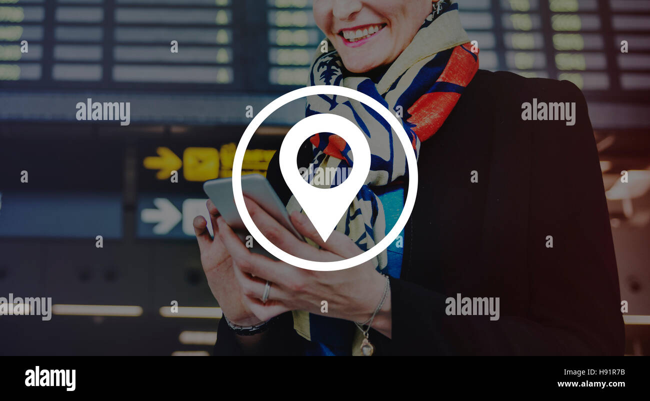 Location pin flag hi-res stock photography and images - Alamy