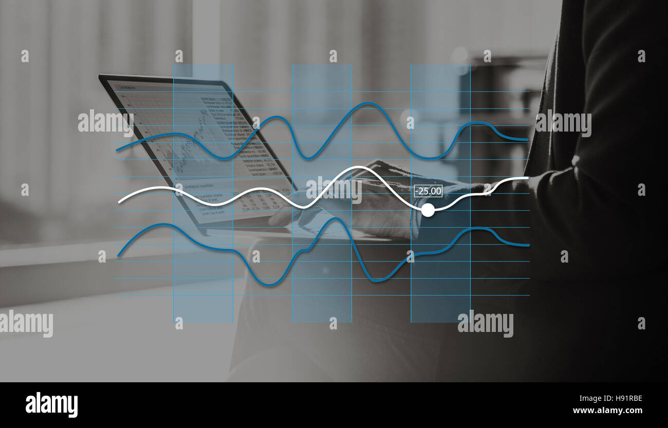 Line Graph Business Data Anaysis concept Stock Photo - Alamy