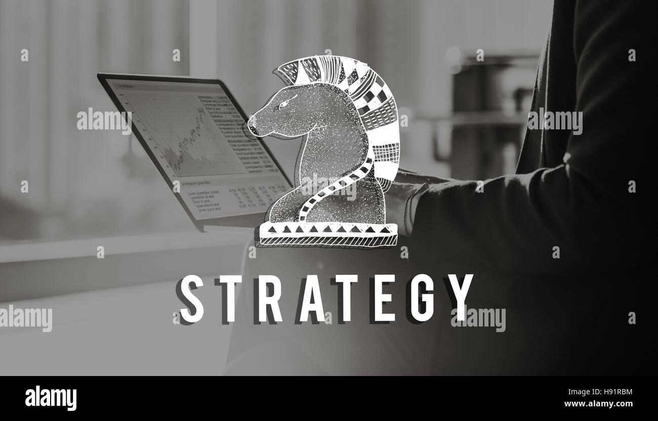 Business strategy concept chess knight hi-res stock photography and ...