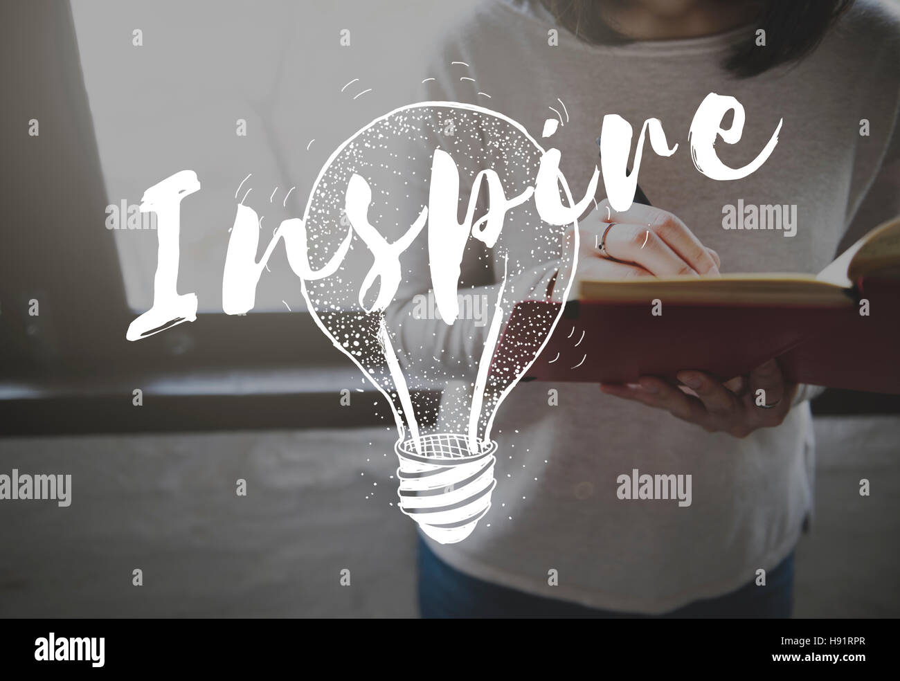 Inspire Inspiration Motivation Creative Creativity Concept Stock Photo ...
