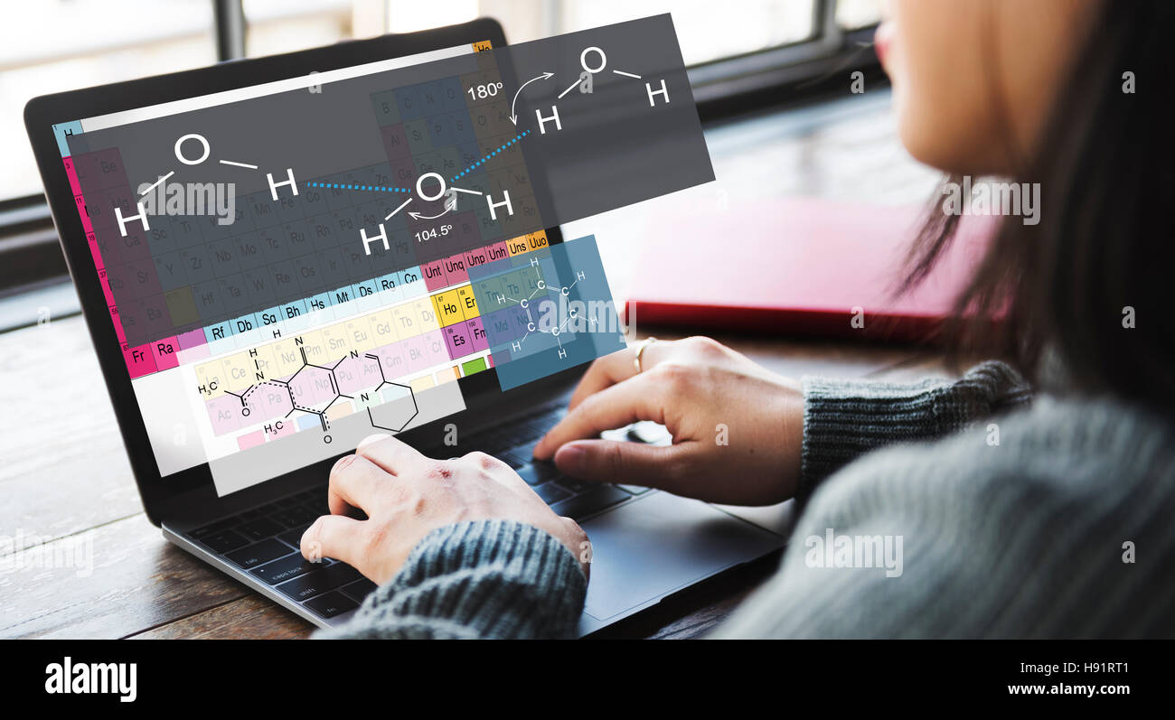 Formula Experiment Atom Chemistry Concept Stock Photo - Alamy