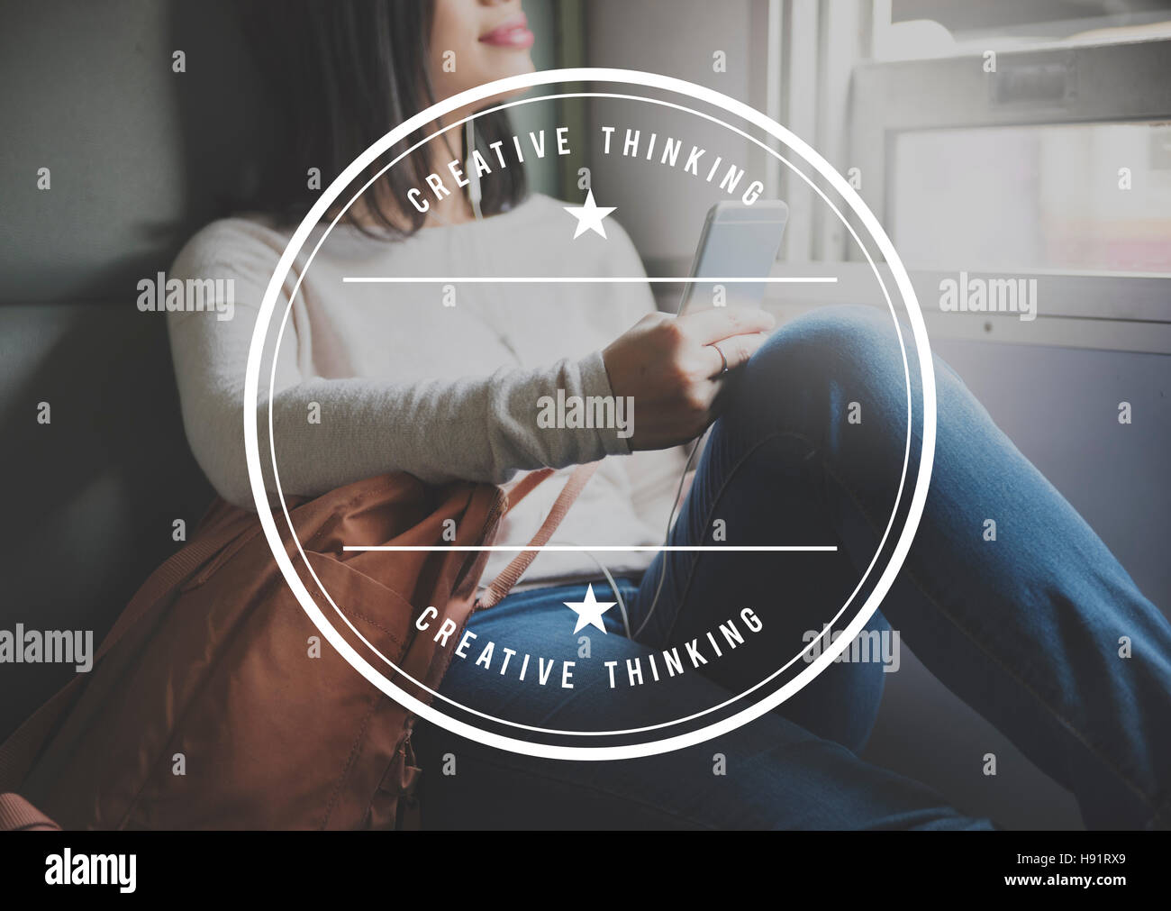 Creative Thinking Badge Ideas Inspiration Concept Stock Photo - Alamy