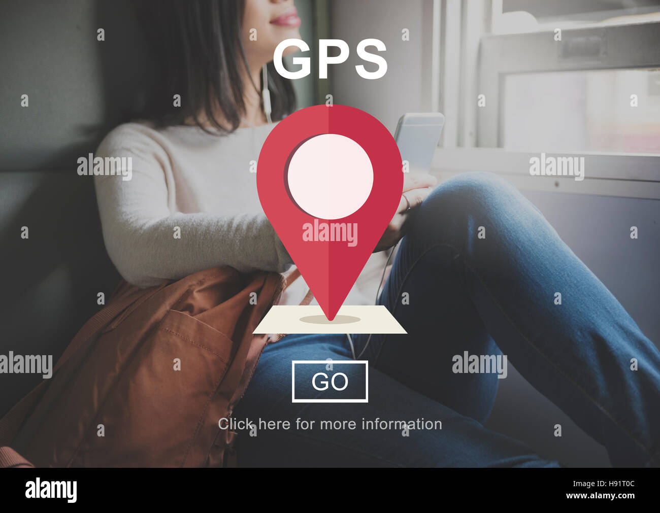 GPS Direction Electronic Guide Location Track Concept Stock Photo - Alamy