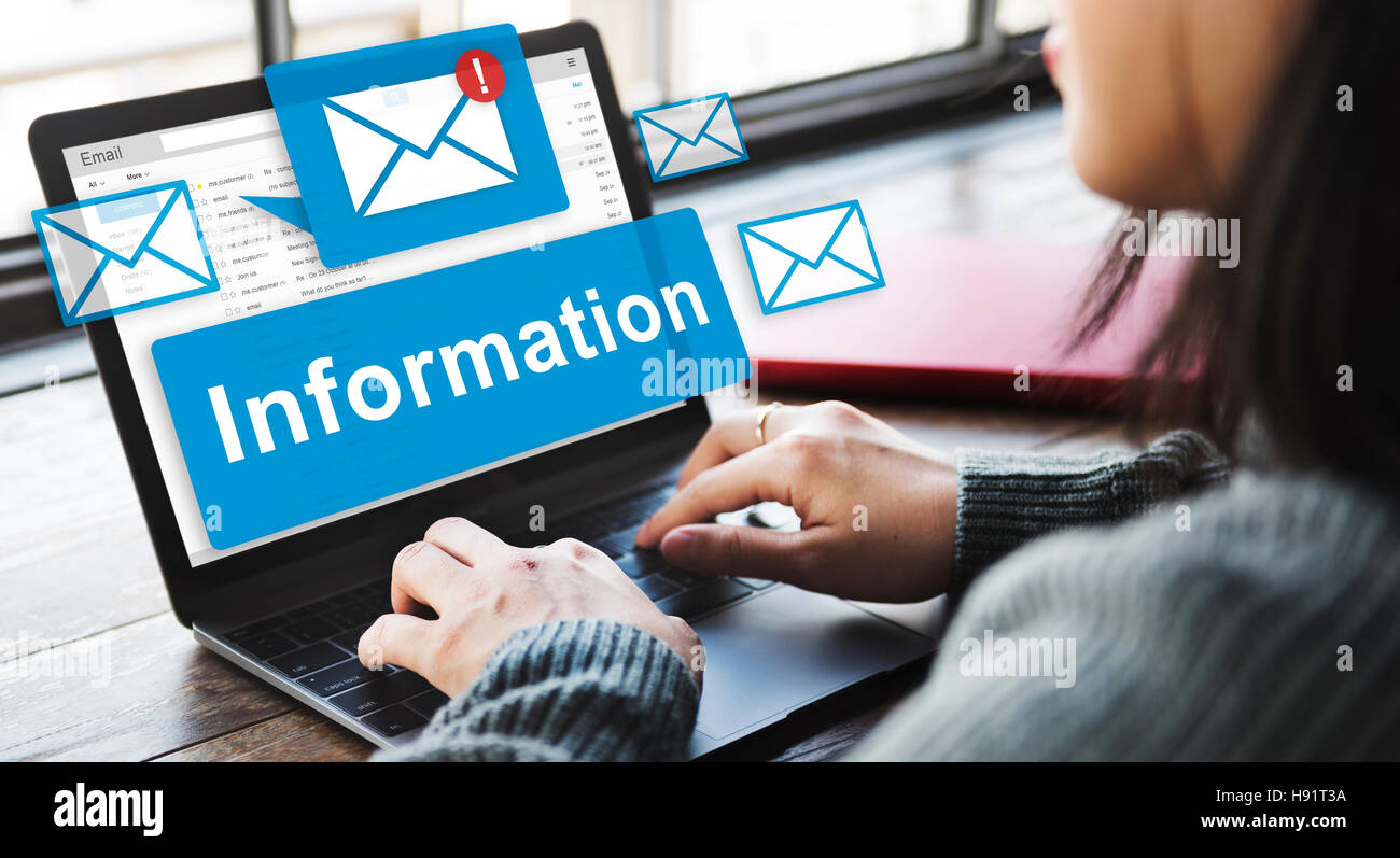 Data Information Email Connection Online Concept Stock Photo - Alamy