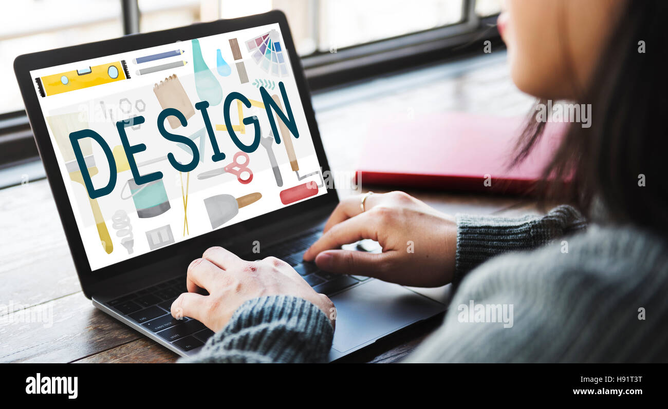 Design Creative Draft Drawing Model Objective Concept Stock Photo - Alamy
