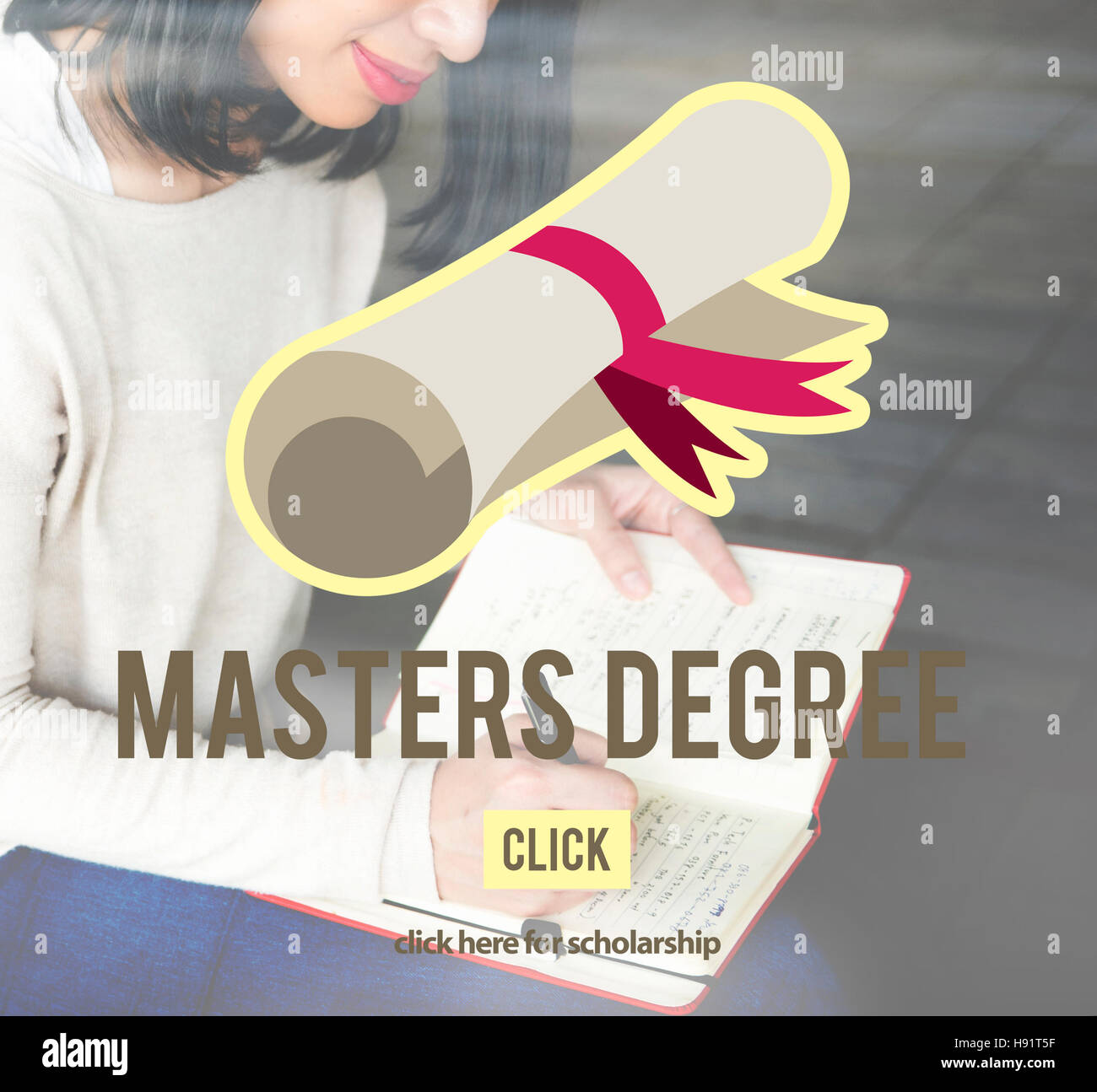 Master's Degree Knowledge Education Graduation Concept Stock Photo - Alamy
